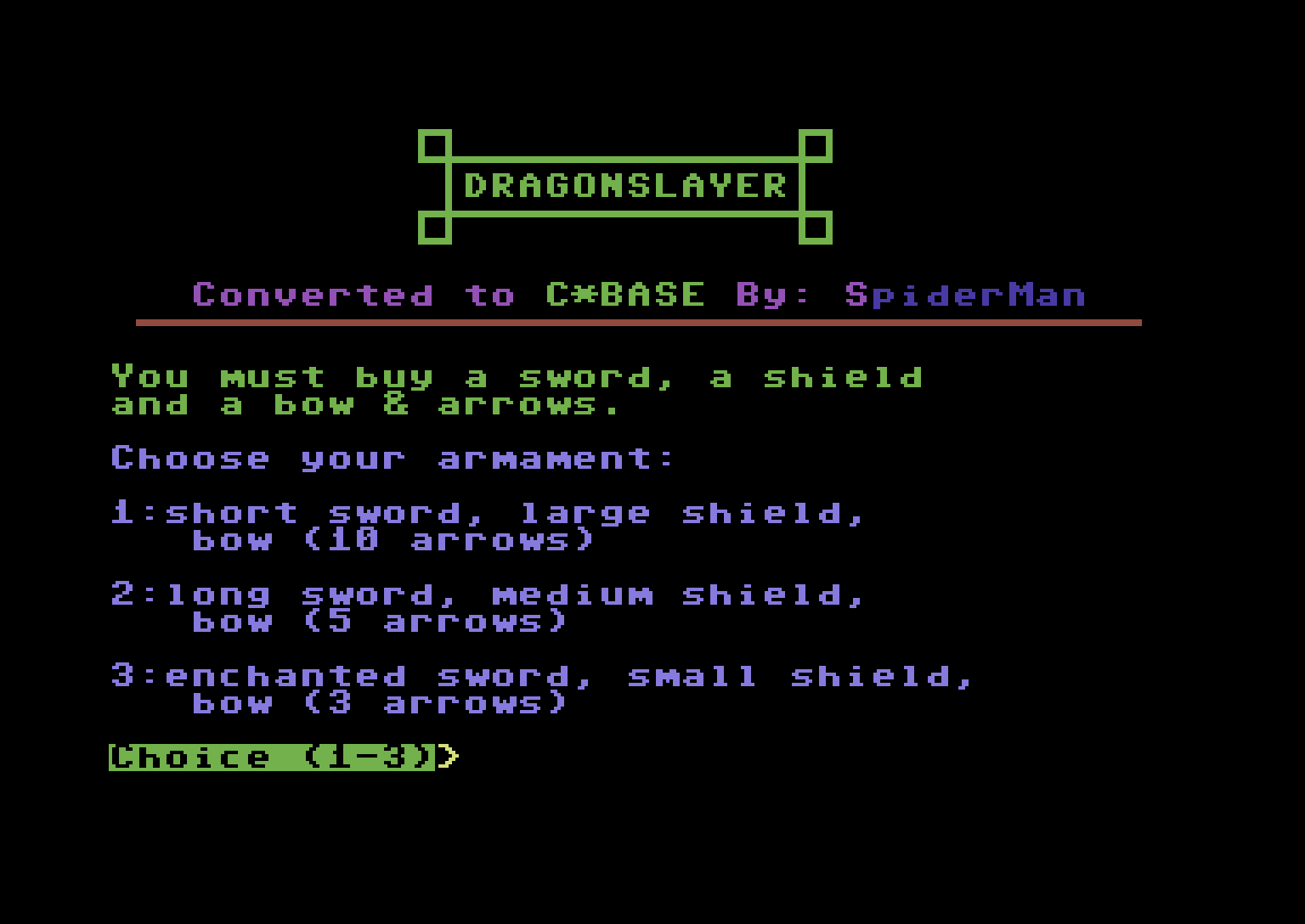 Dragonslayer - C*Base Reference Guide